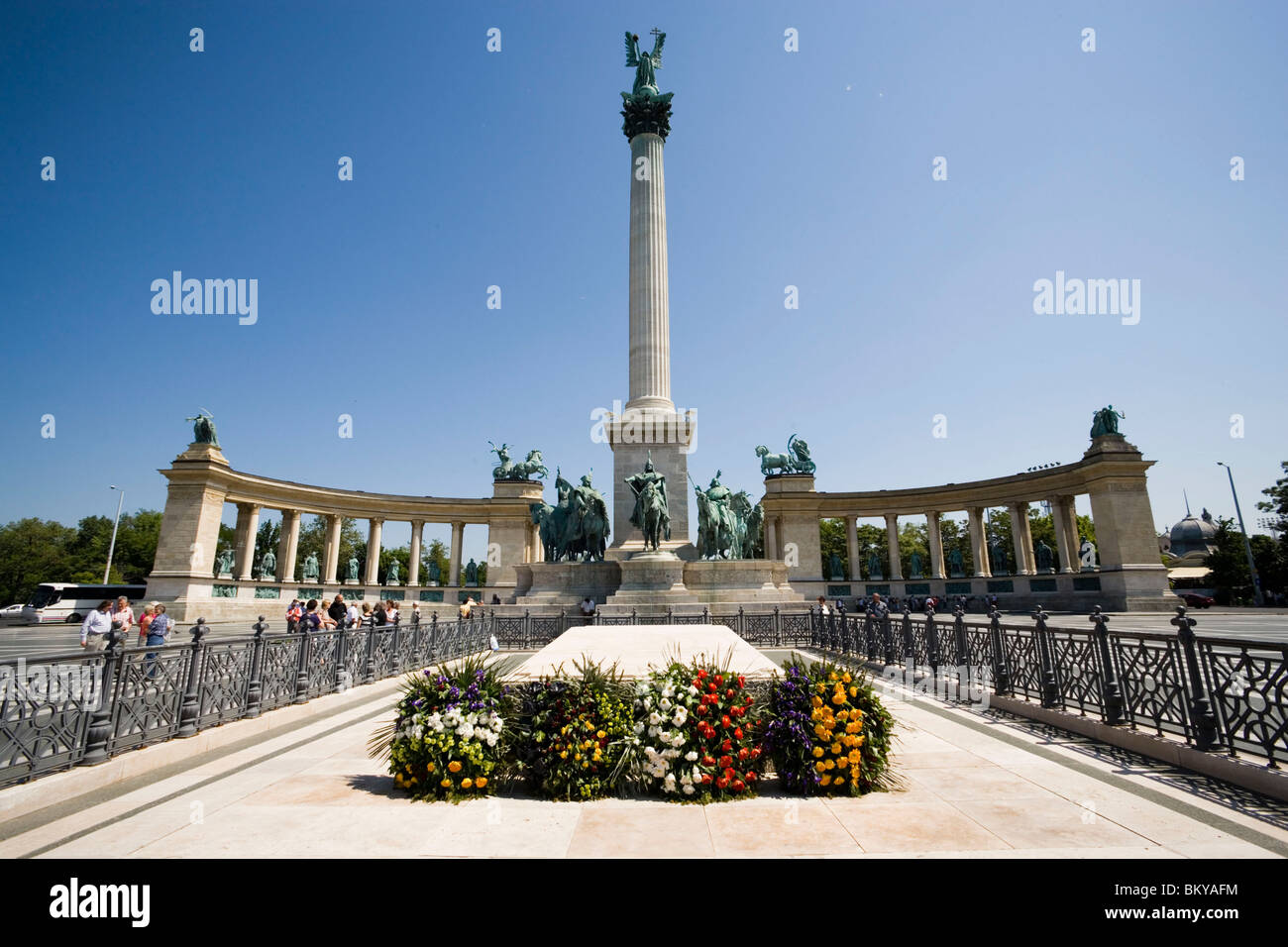 Millenary Monument at Heroes' Square, Wreathes at the Tomb of the ...