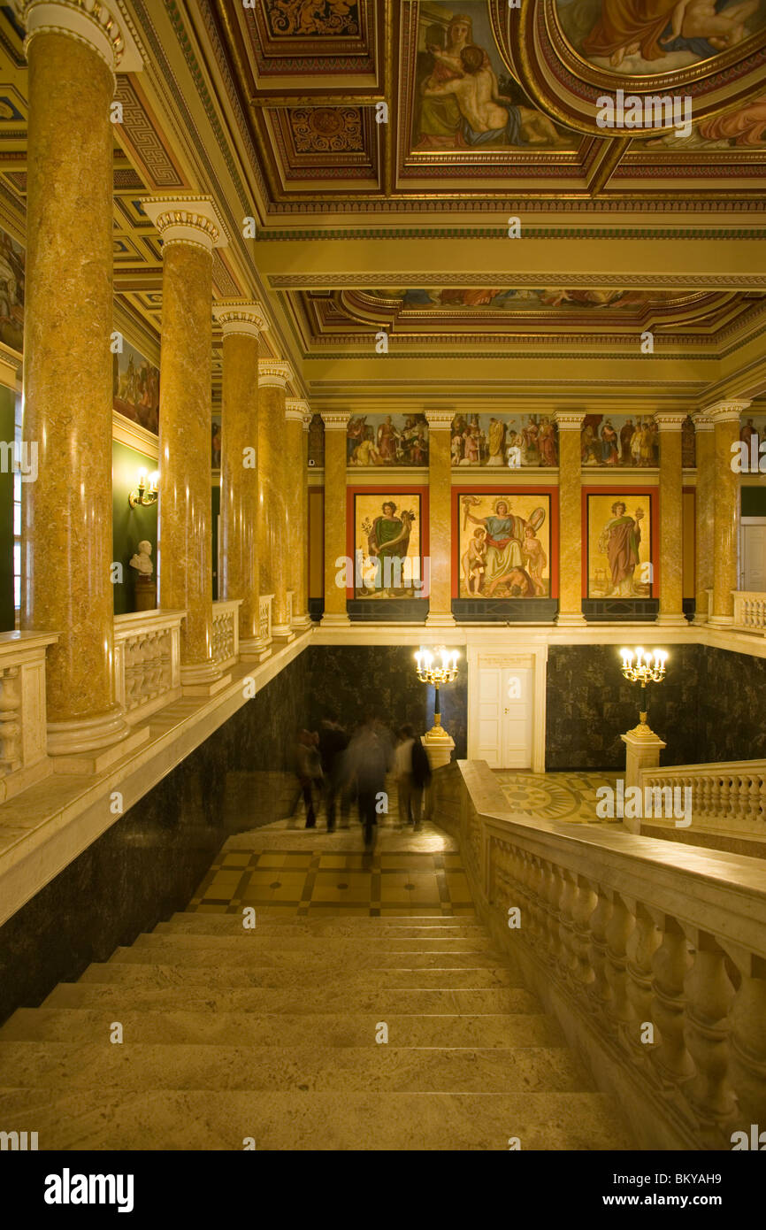 People inside the Hungarian National Museum, People visiting the ...