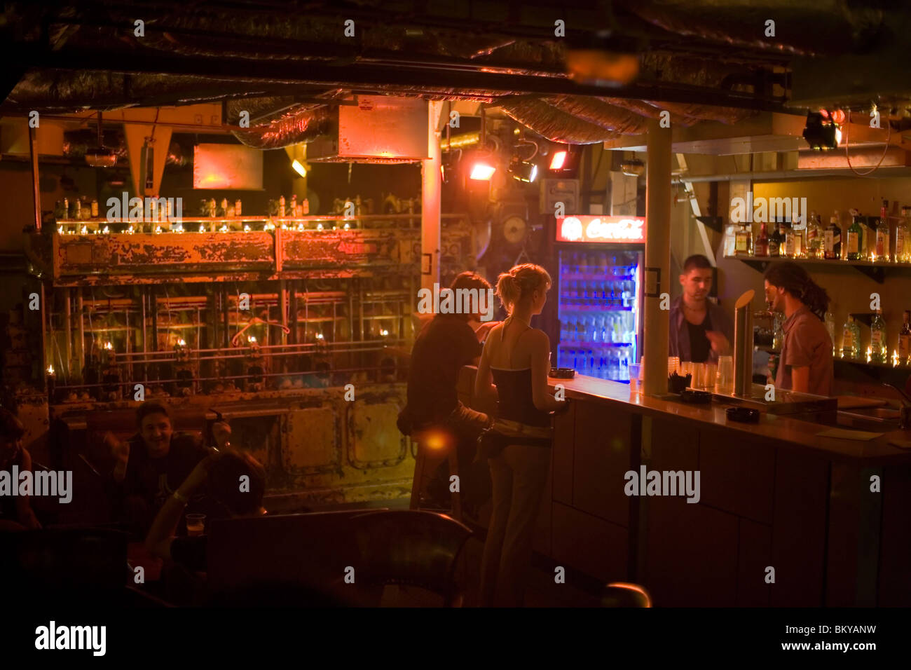 People at bar of the A38 ship, People at bar of the A38 ship, a ...