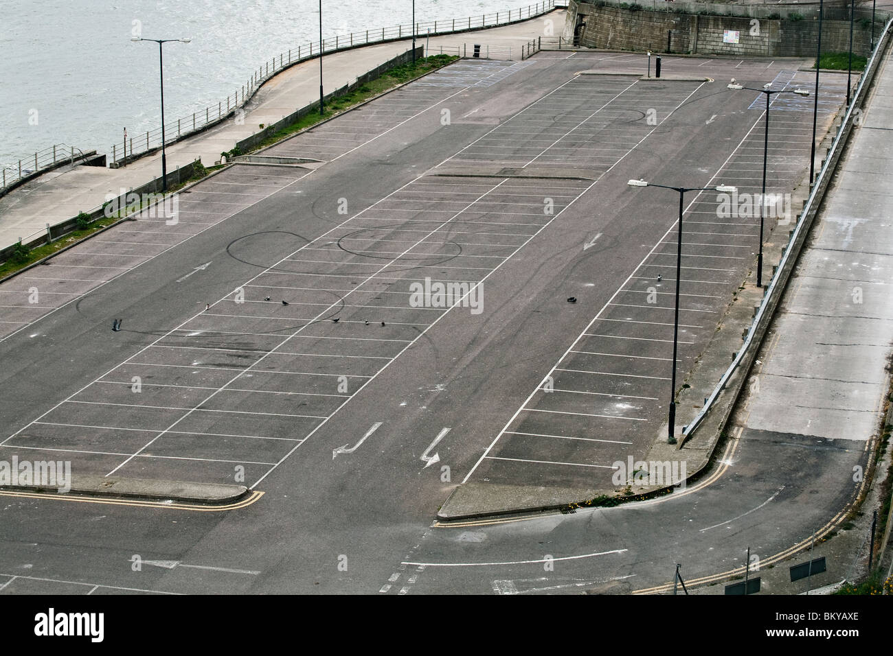 Deserted Car Park Stock Photo - Alamy