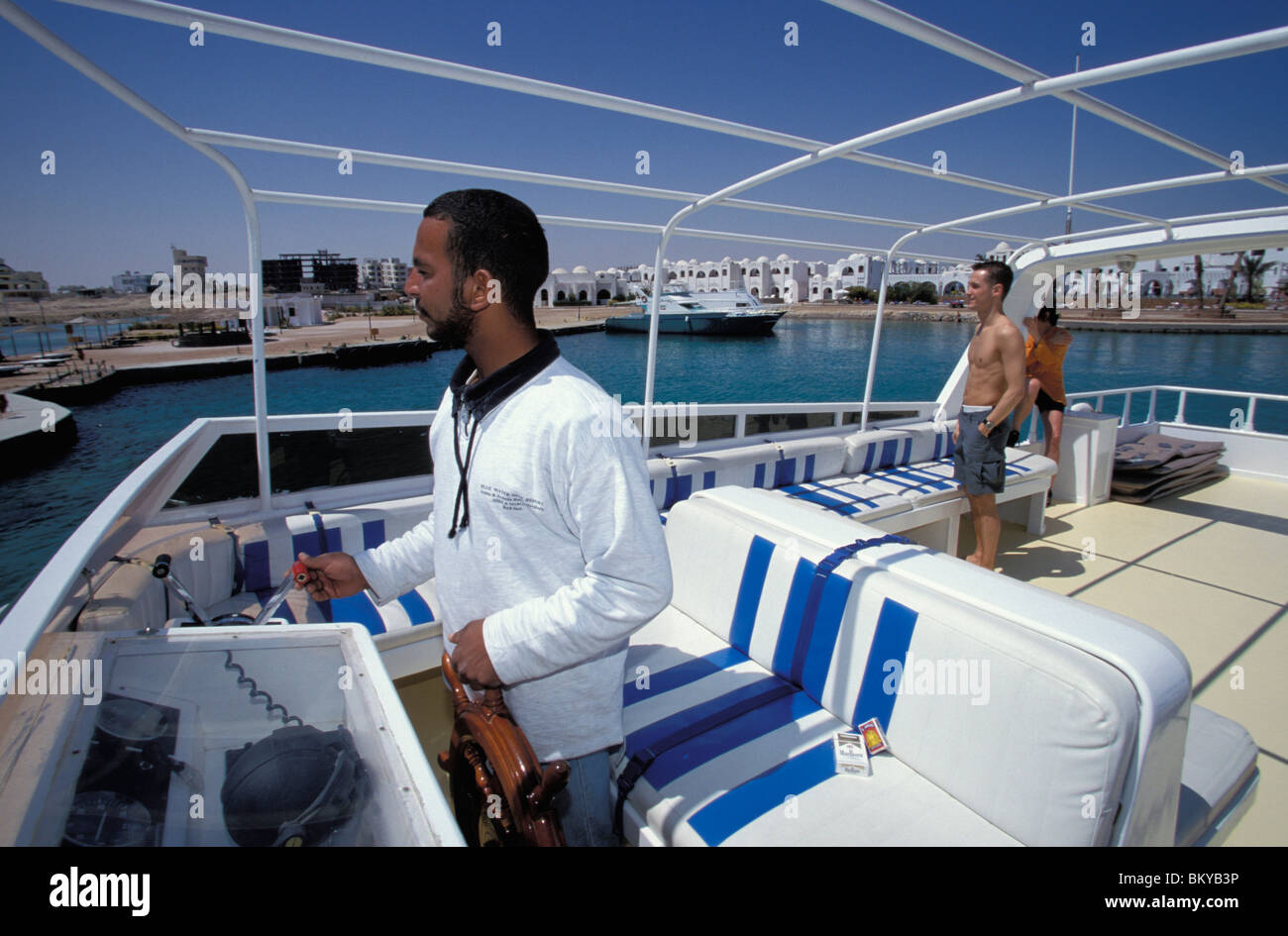 Dive Boat, Blue Water Diving School, Hurghada, Red Sea, Egypt Stock ...
