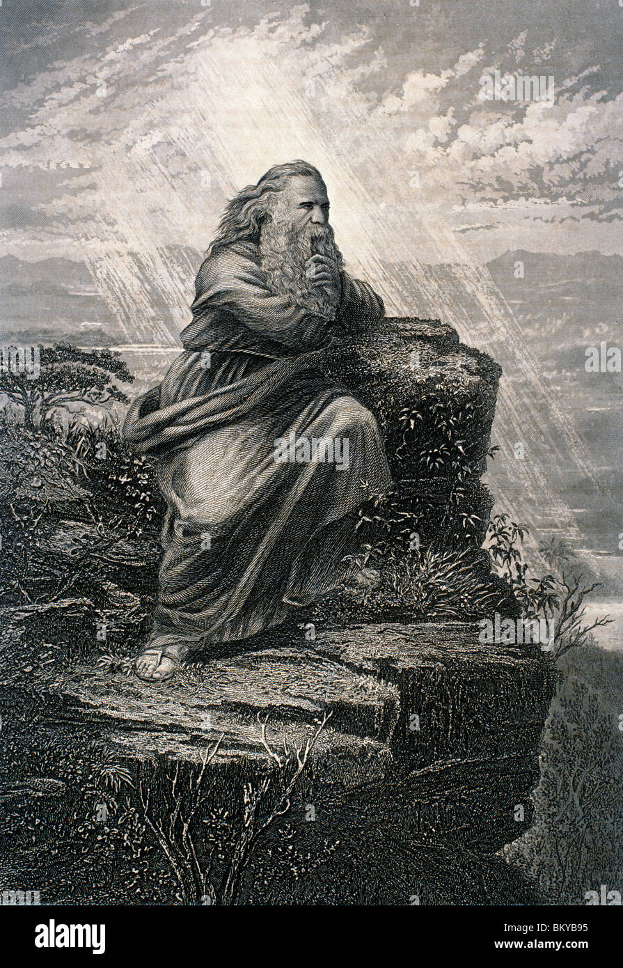 Moses on Mount Nebo Stock Photo - Alamy