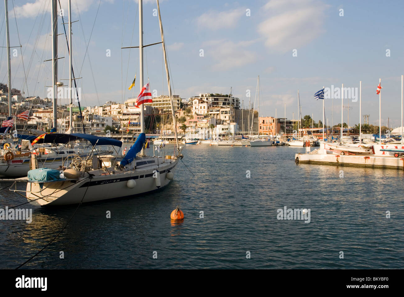 View insinde the main port of Piraeus, the harbour of Athens, Pireas ...