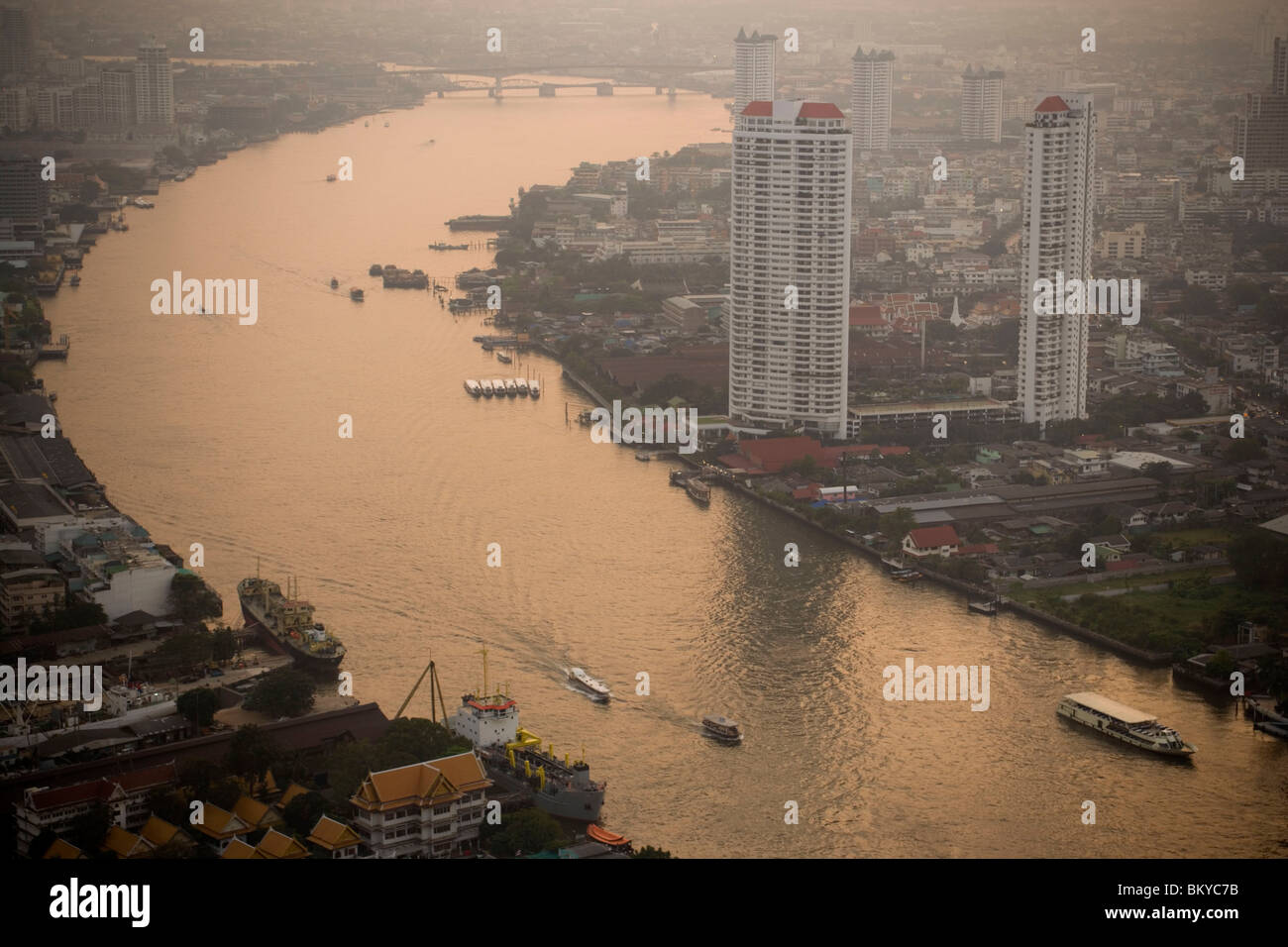 Kaart Van De Chao Phraya Rivier