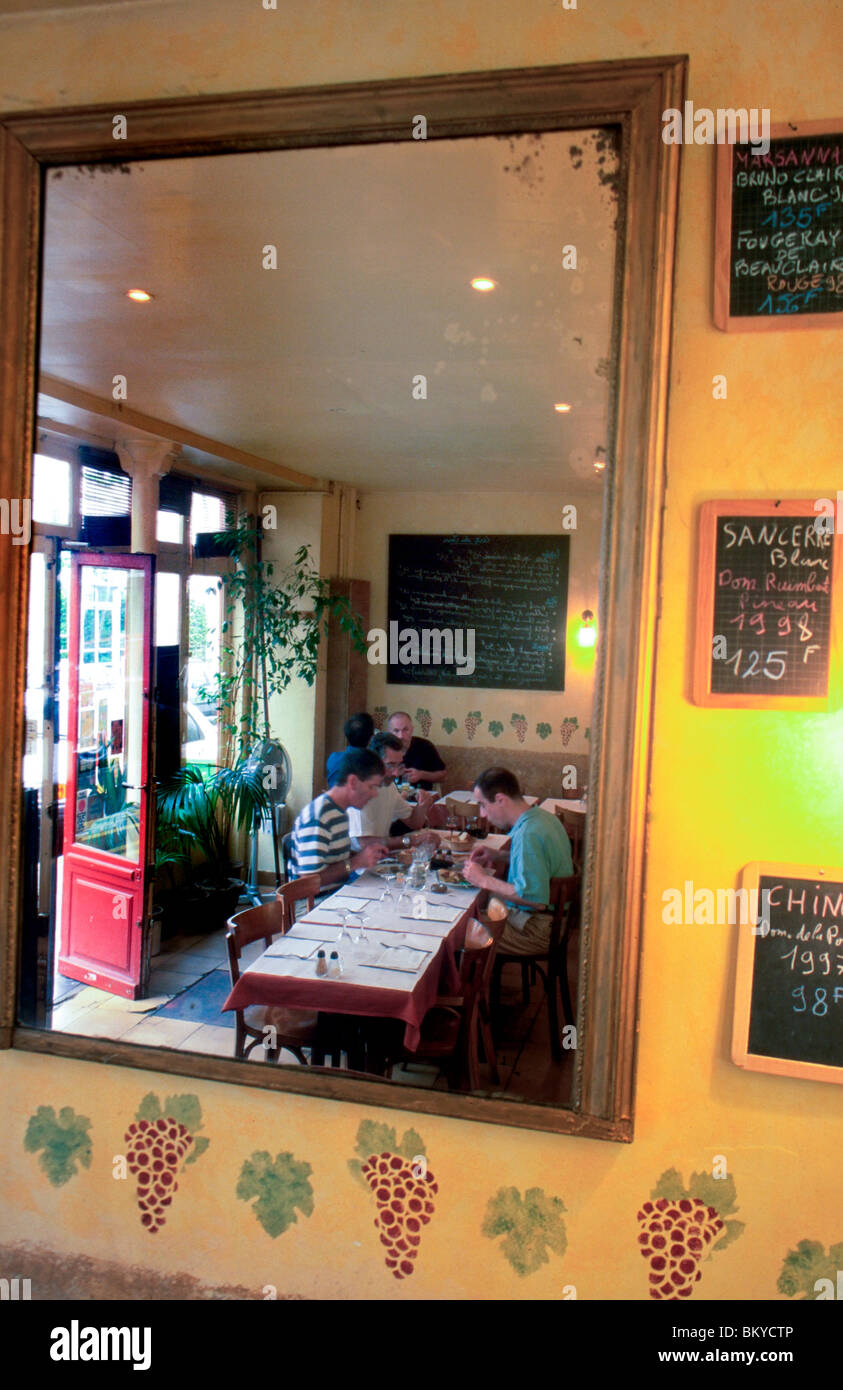 Paris, France, French Cafe, Paris Bistro Restaurant, View inside ...