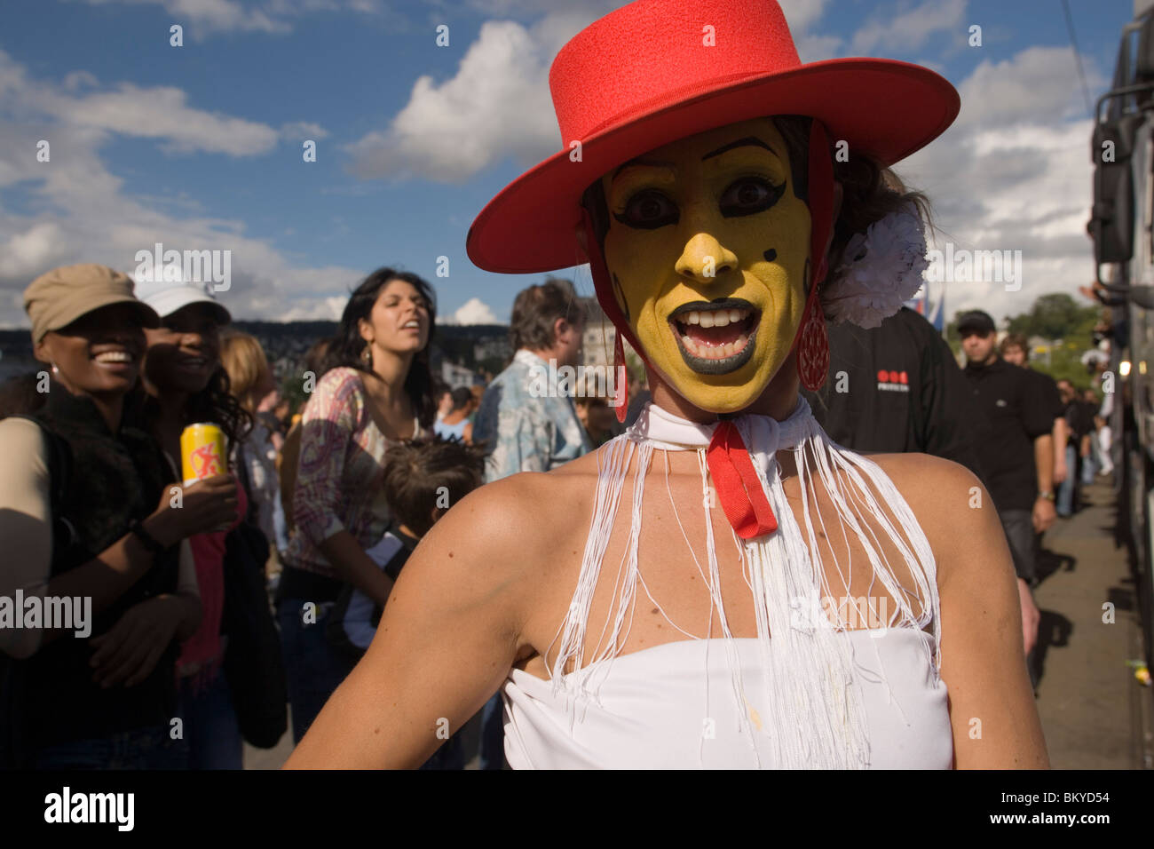 Portrait of a flashy dressed up young man near Quai Bridge, Street ...