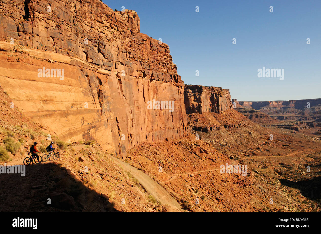 Mountain biker, White Rim Trail, Moab, Utah, USA Stock Photo - Alamy