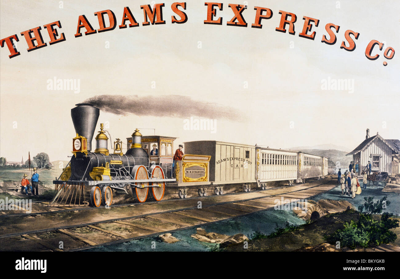 The Adams Express Co, Currier and Ives, 1855, lithograph, (1857-1907 ...