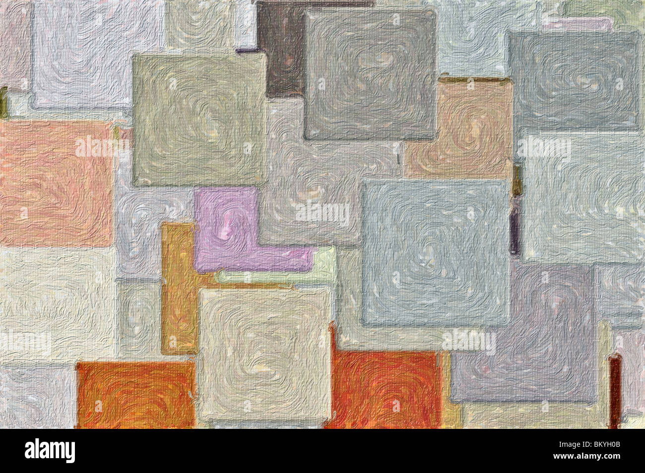 Textured oil paint squares abstract pattern. Digitally created ...