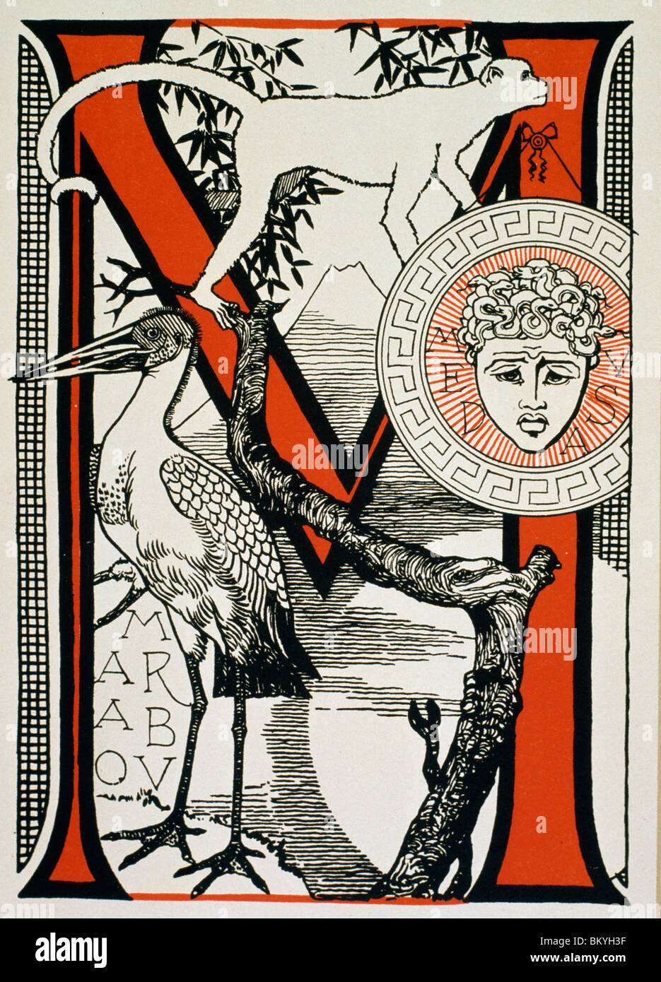 The Letter 'M' (is for Monkey, Medusa...), from book ABC by Theodore ...