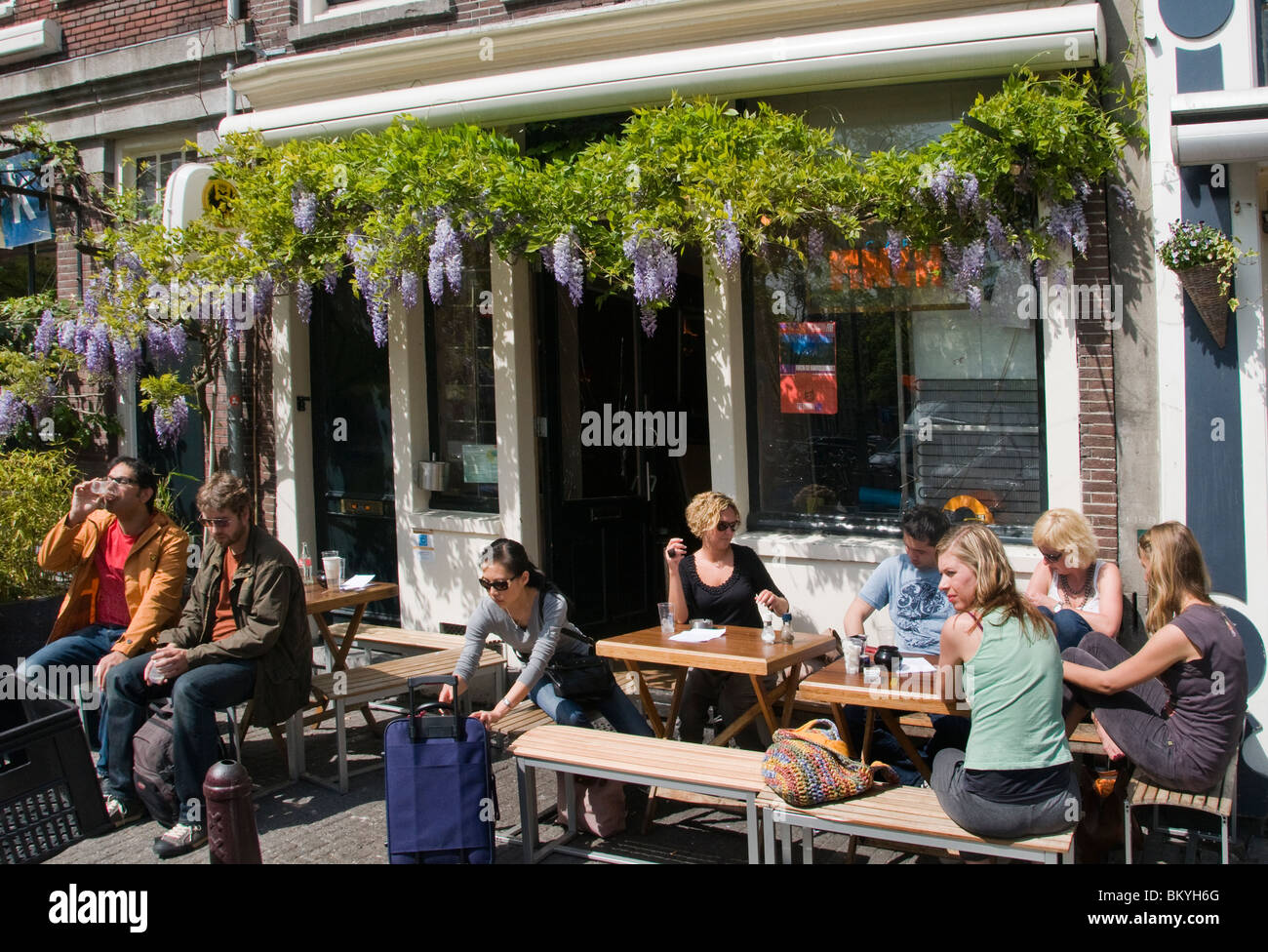 Jordaan Amsterdam Cafe Restaurant bar pub The Netherlands Holland Stock ...