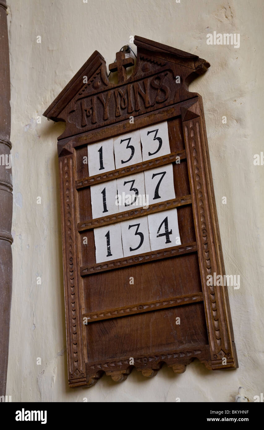 Hymn board numbers church hi-res stock photography and images - Alamy
