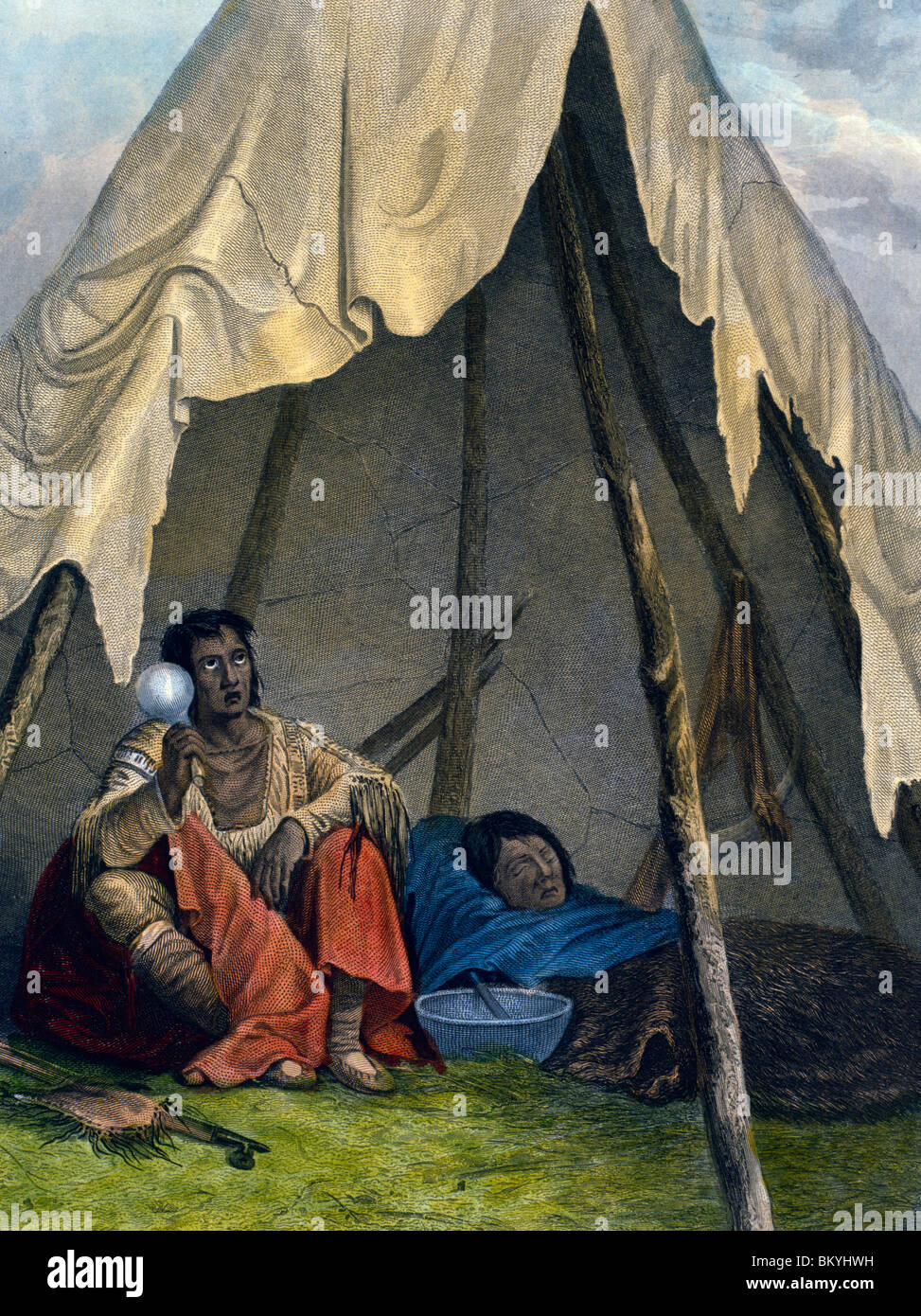 Native american medicine man healing hi-res stock photography and ...