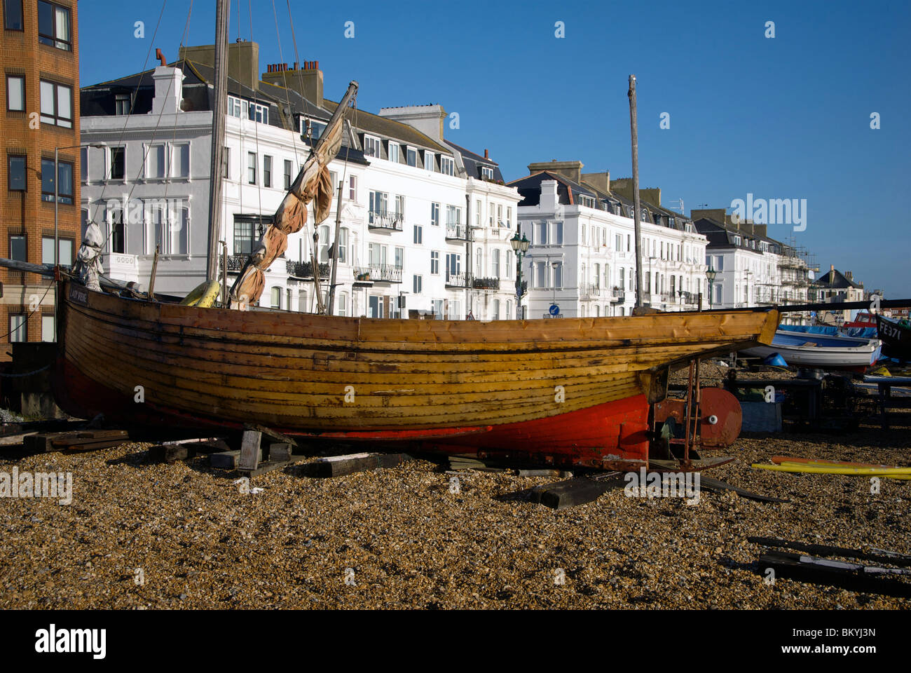 Deal Walmer Kent UK Seafront Beach Fishing Boats Stock Photo - Alamy