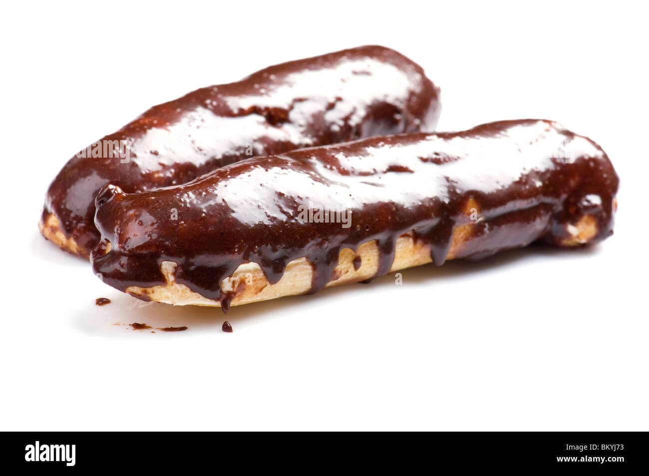 Cake eclair close up Cut Out Stock Images & Pictures - Alamy