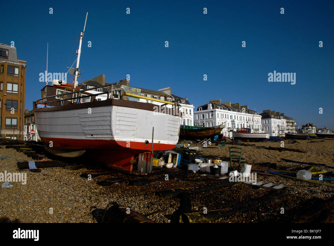 Deal Walmer Kent UK Seafront Beach Fishing Boats Stock Photo - Alamy