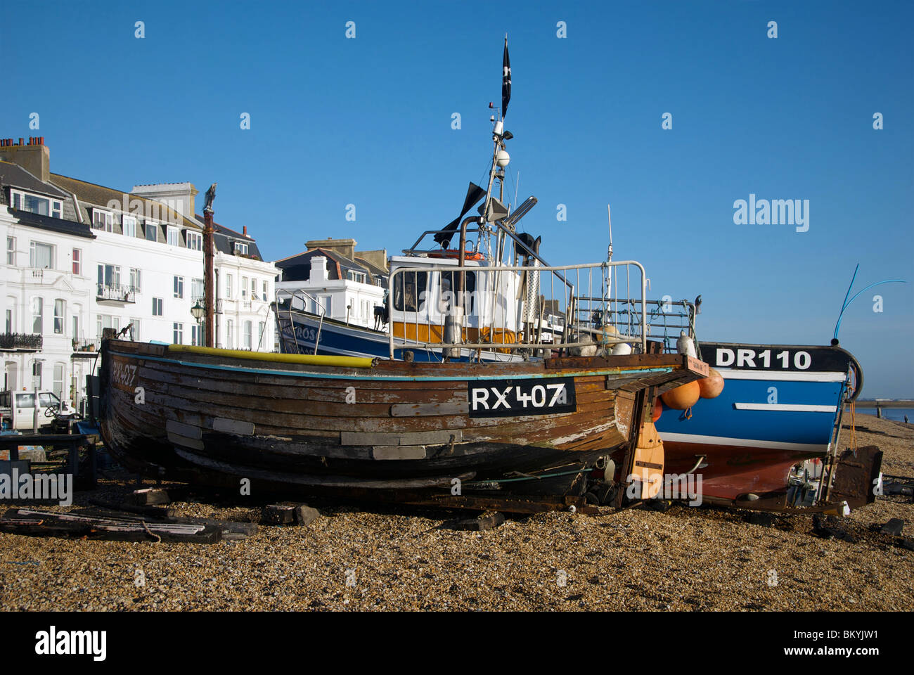 Deal Walmer Kent UK Seafront Beach Fishing Boats Stock Photo - Alamy
