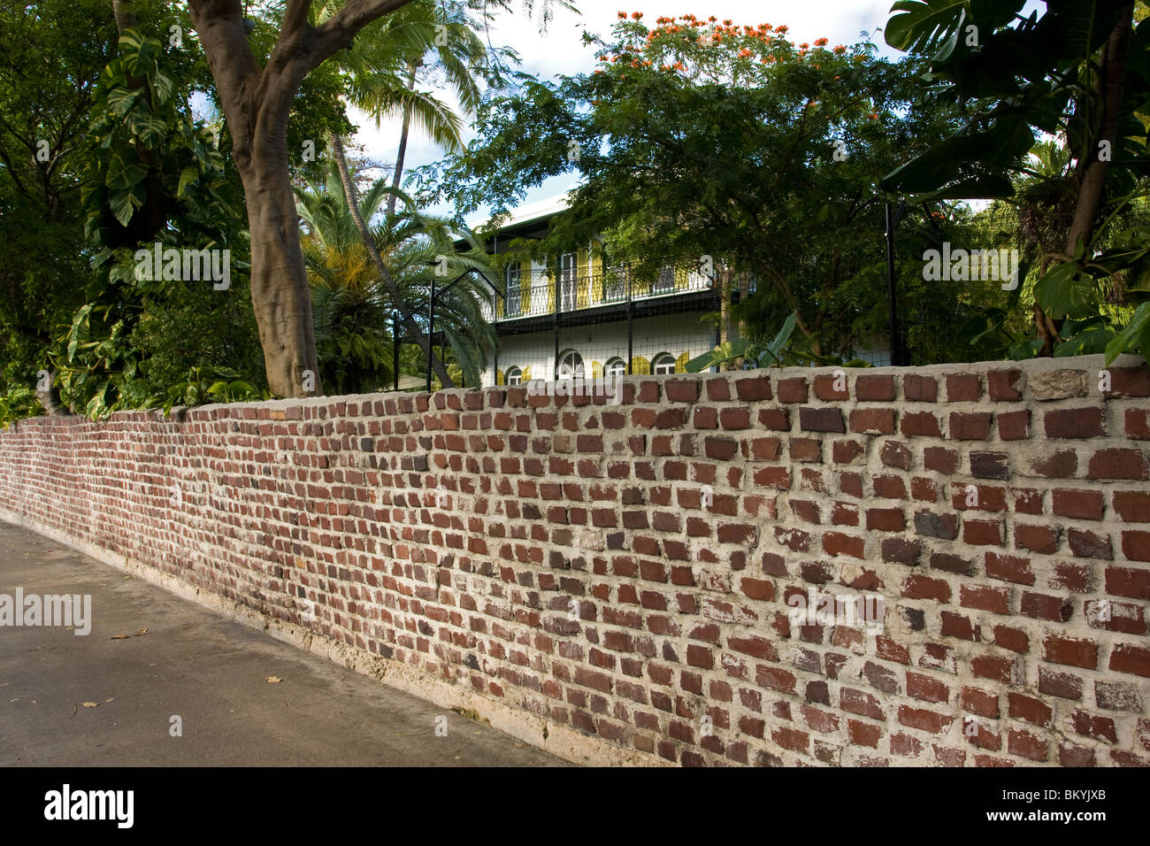 Famous wonky wall built in front of his own house by Ernest Hemingway ...