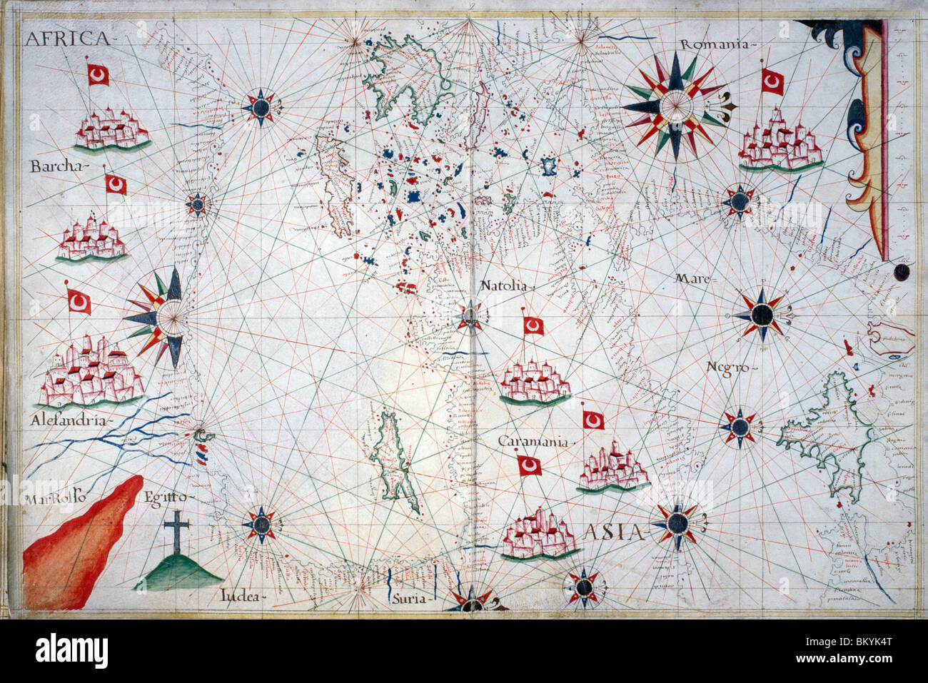 Eastern mediterranean map hi-res stock photography and images - Alamy