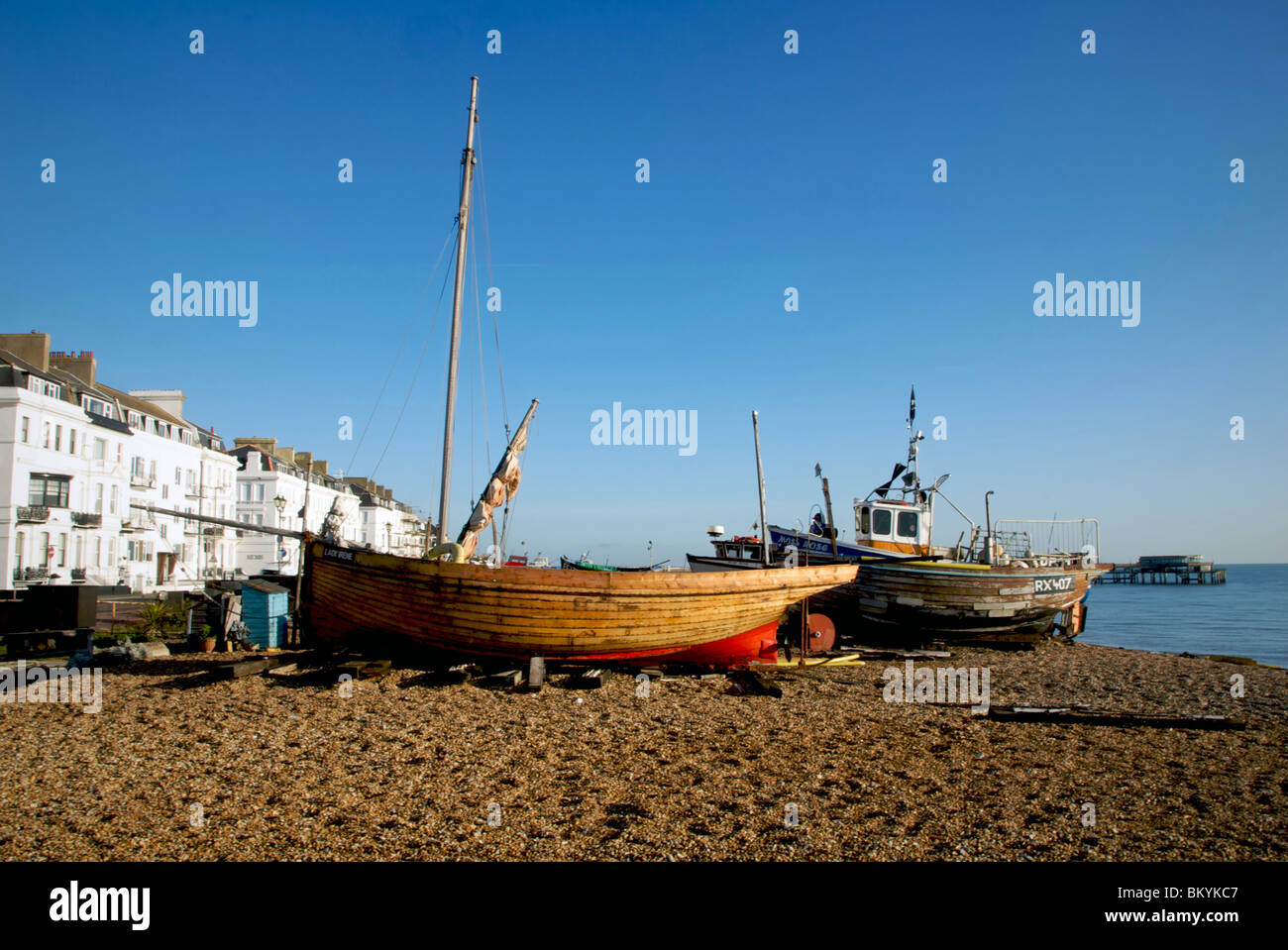 Deal Walmer Kent UK Seafront Beach Fishing Boats Stock Photo - Alamy