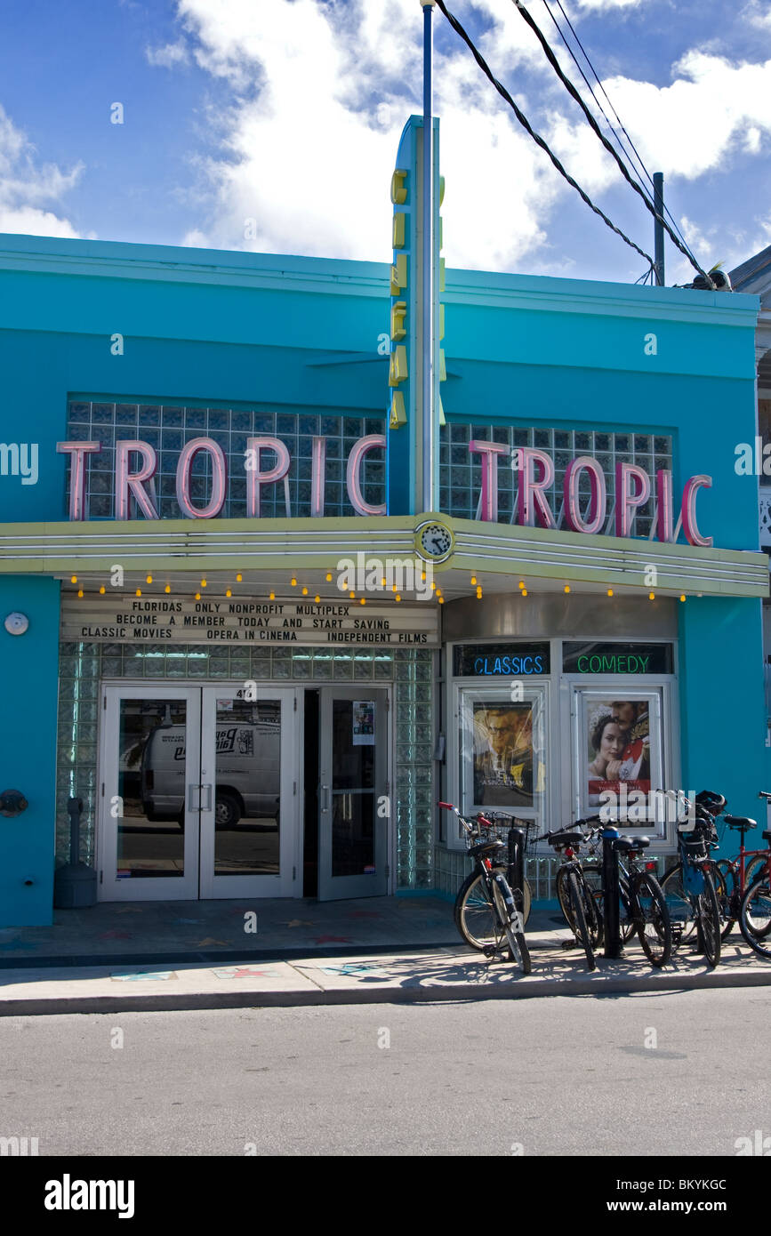 The modern build of the Tropic Cinema in Key West with art deco styled ...