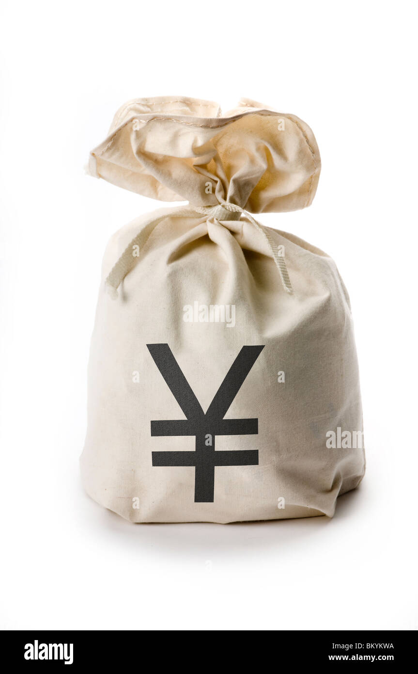 bag of yen money Stock Photo - Alamy