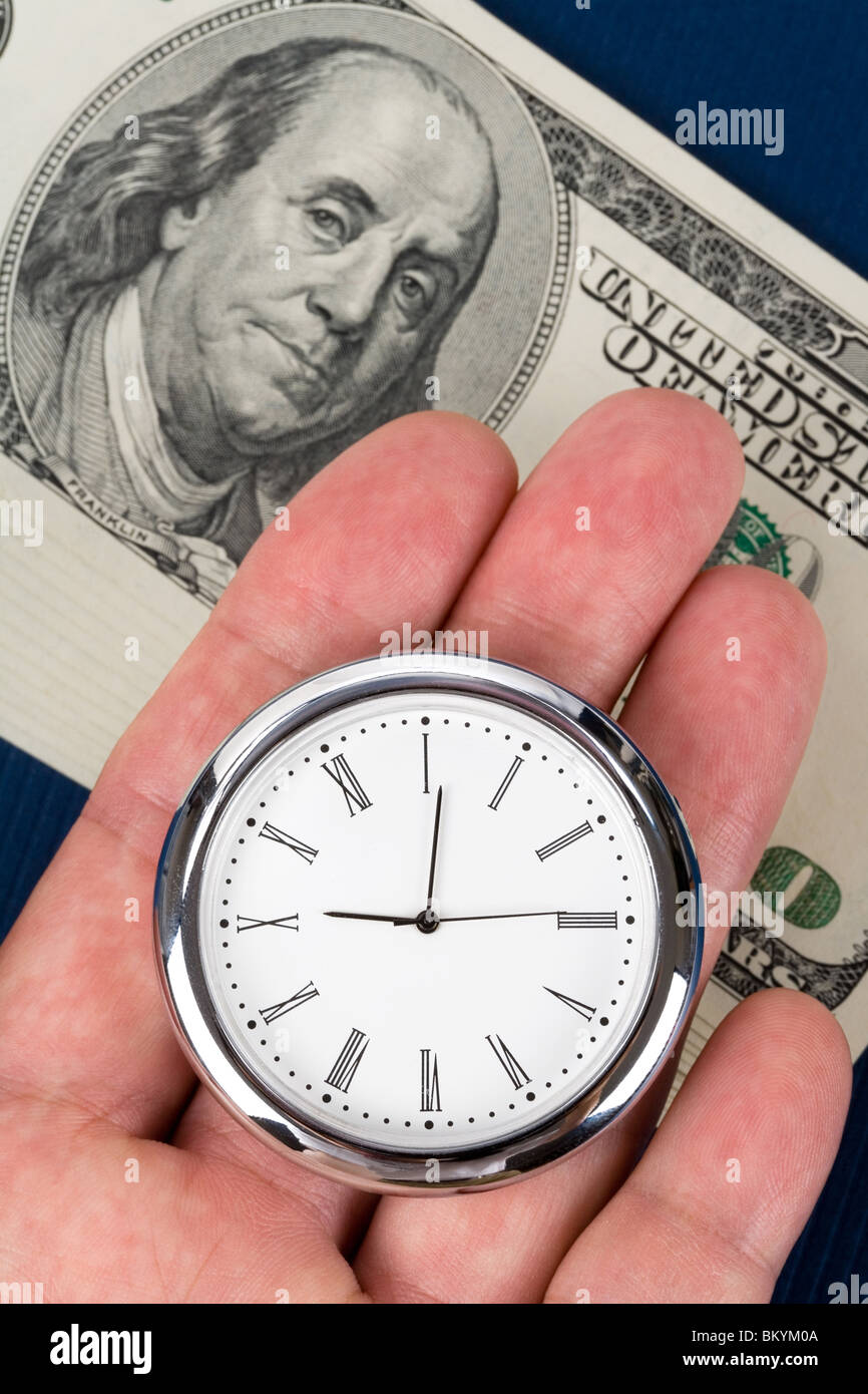 Time is Money, dollar and clock Stock Photo - Alamy