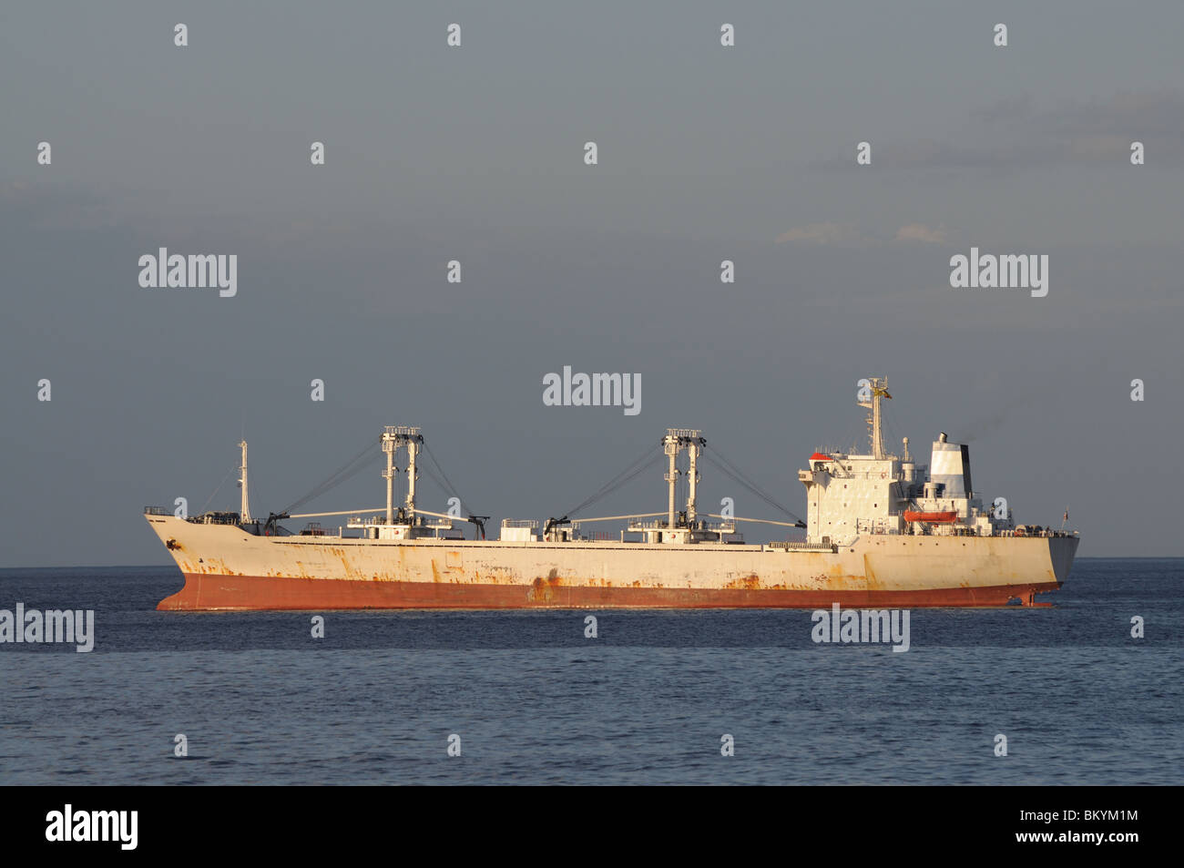 Cargo ship on the sea Stock Photo - Alamy