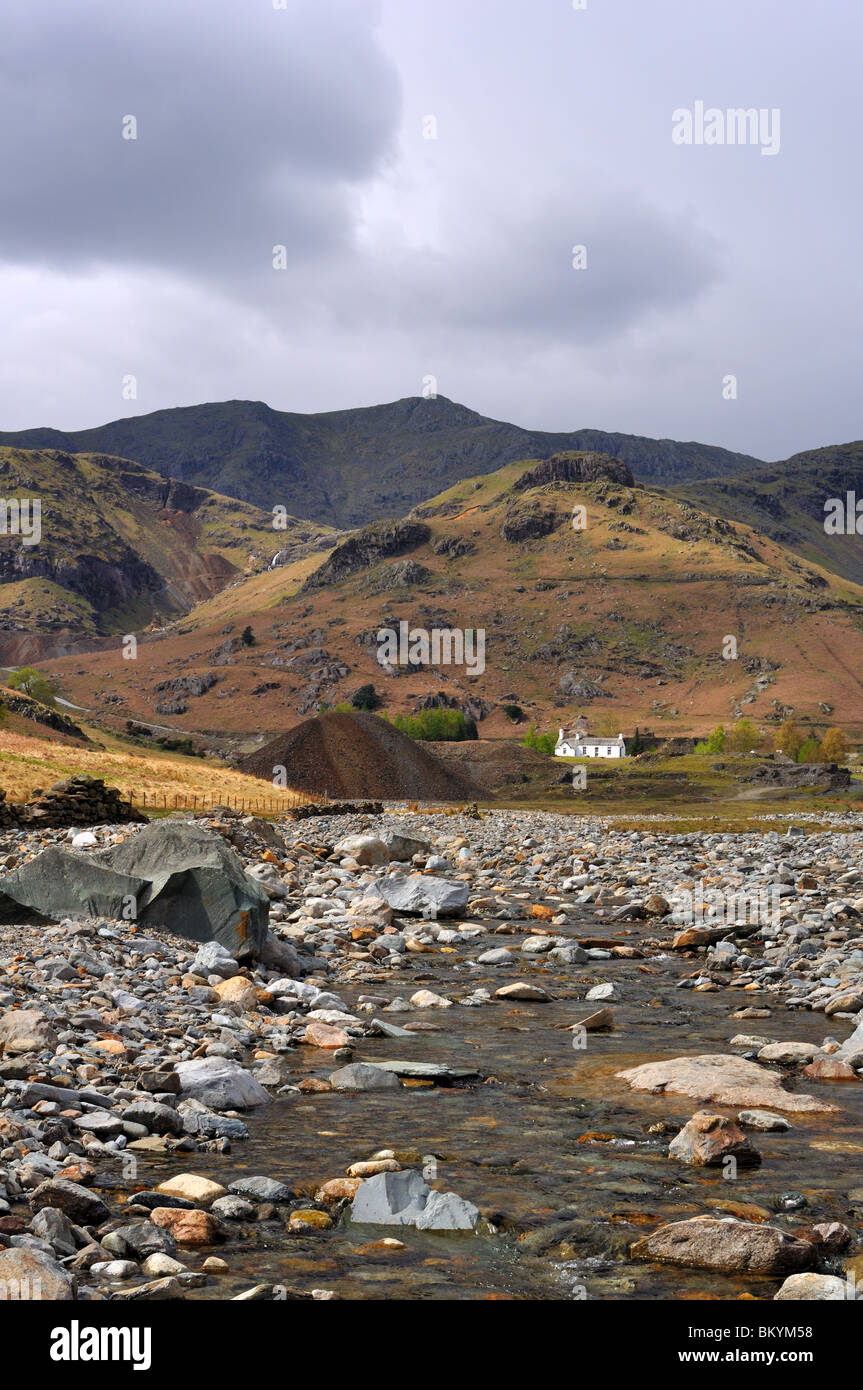 The coppermines valley Coniston under a leaden sky in the Lake District ...