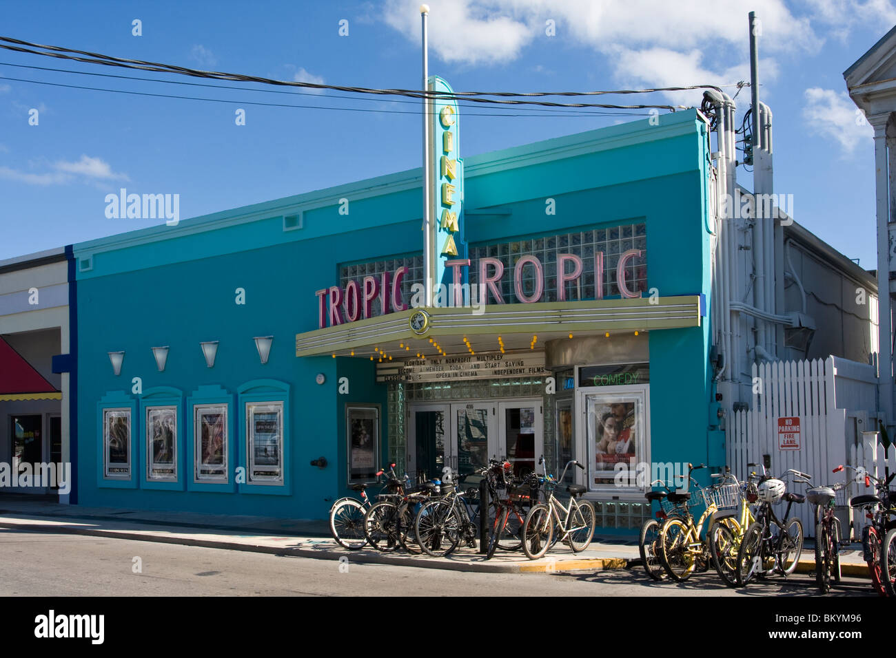 The modern build of the Tropic Cinema in Key West with art deco styled ...