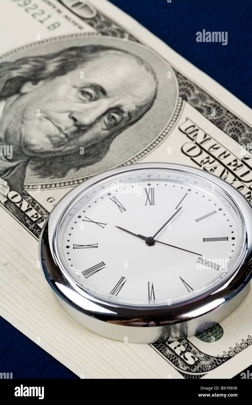 Time is Money, dollar and clock Stock Photo - Alamy