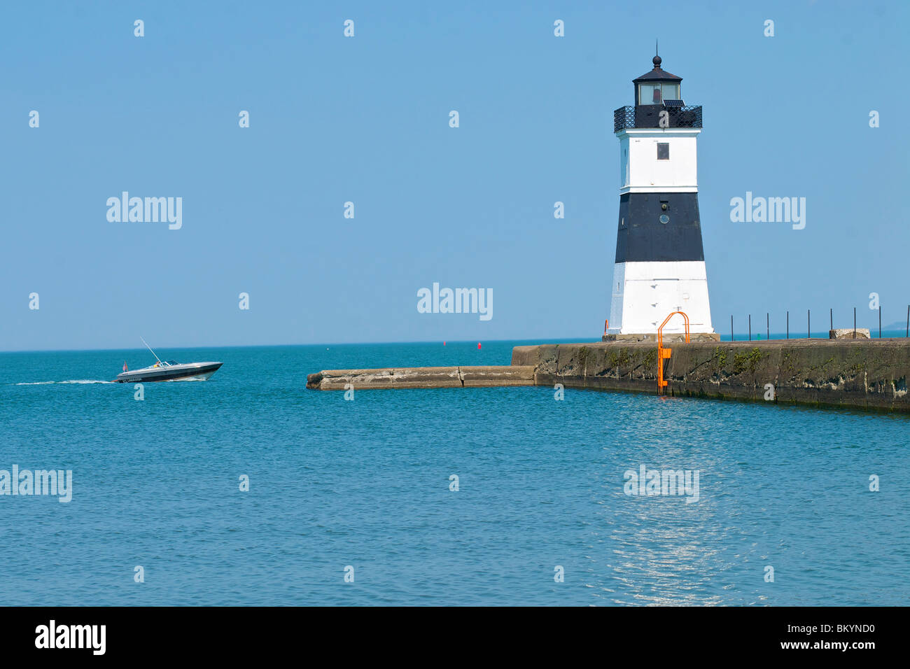 Presque Isle Lighthouse at Presque Isle in Erie Pennsylvania Stock ...