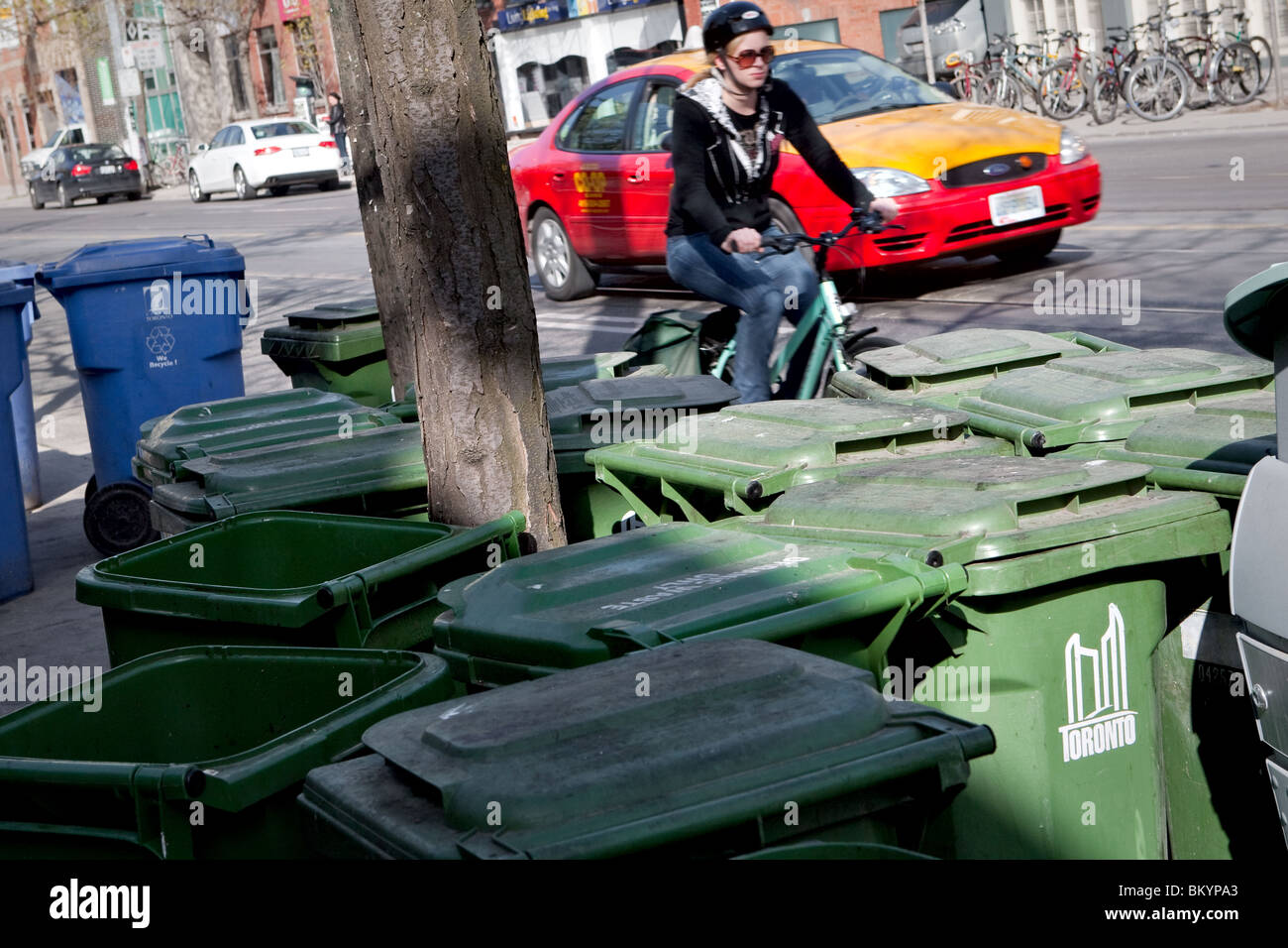 Organic waste containers are see in Toronto Stock Photo - Alamy