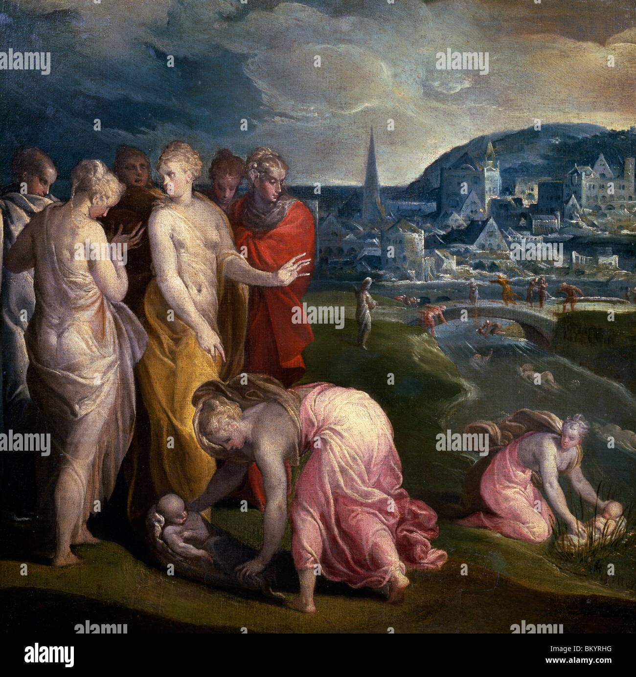 Moses Saved from the Water by Niccolo dell Abate, 16th Century, (1512 ...