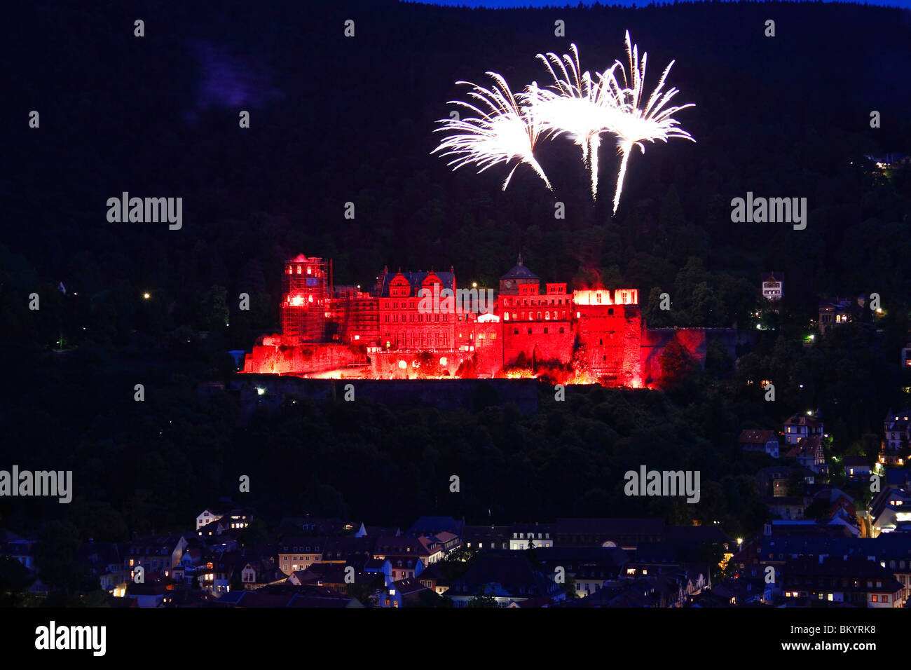Heidelberg Germany fireworks Stock Photo - Alamy