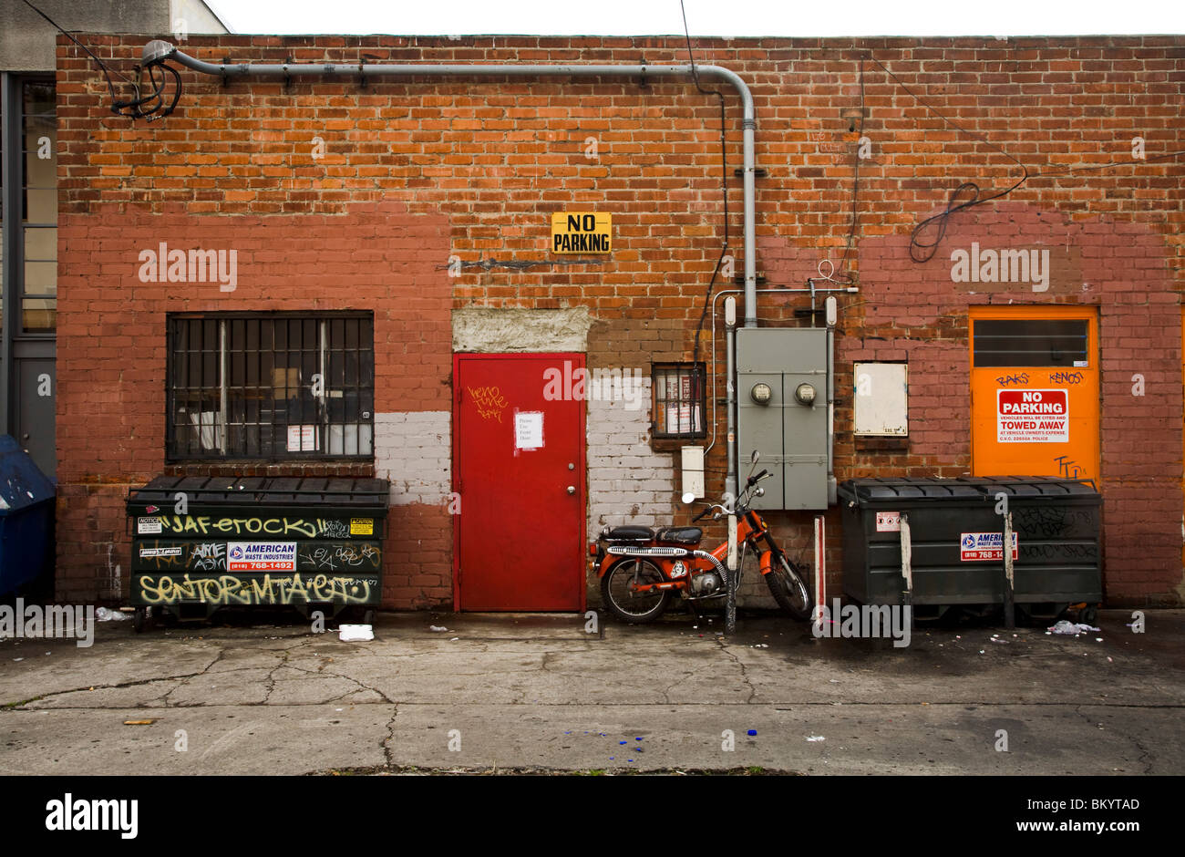 An alley, Los Angeles, California, United States of America Stock Photo ...