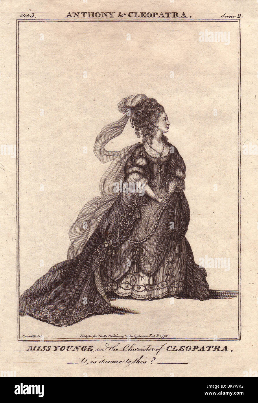 Elizabeth Pope (Miss Younge) as Cleopatra in "Anthony and Cleopatra ...