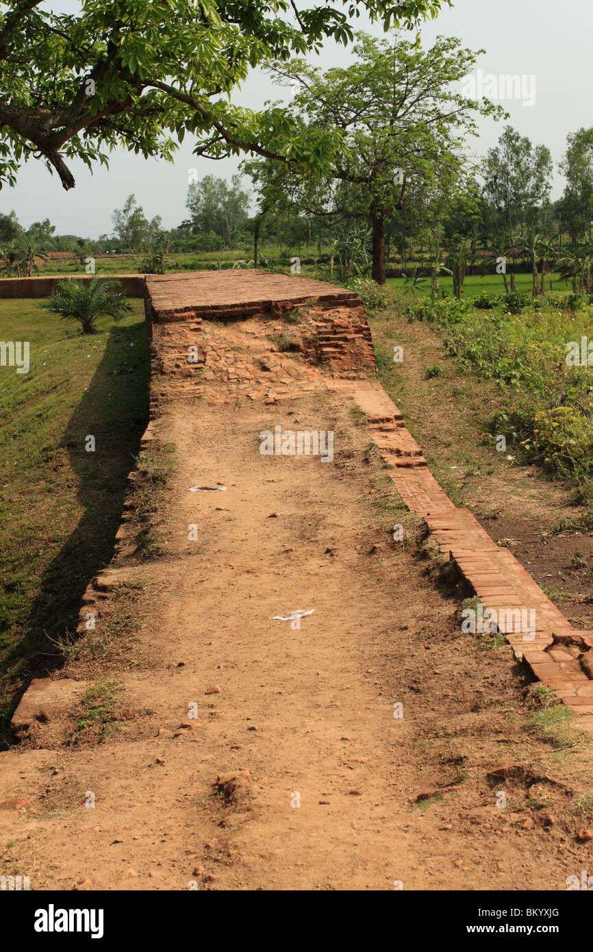 Part of the ruins of Mahasthangarh, the earliest urban archaeological ...