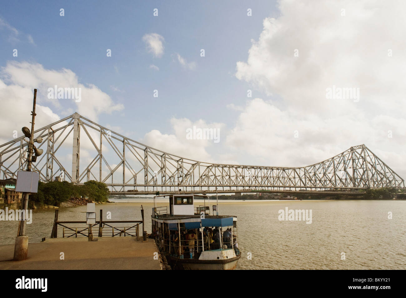 Bridge across the river, Howrah Bridge, Hooghly River, Kolkata, West ...