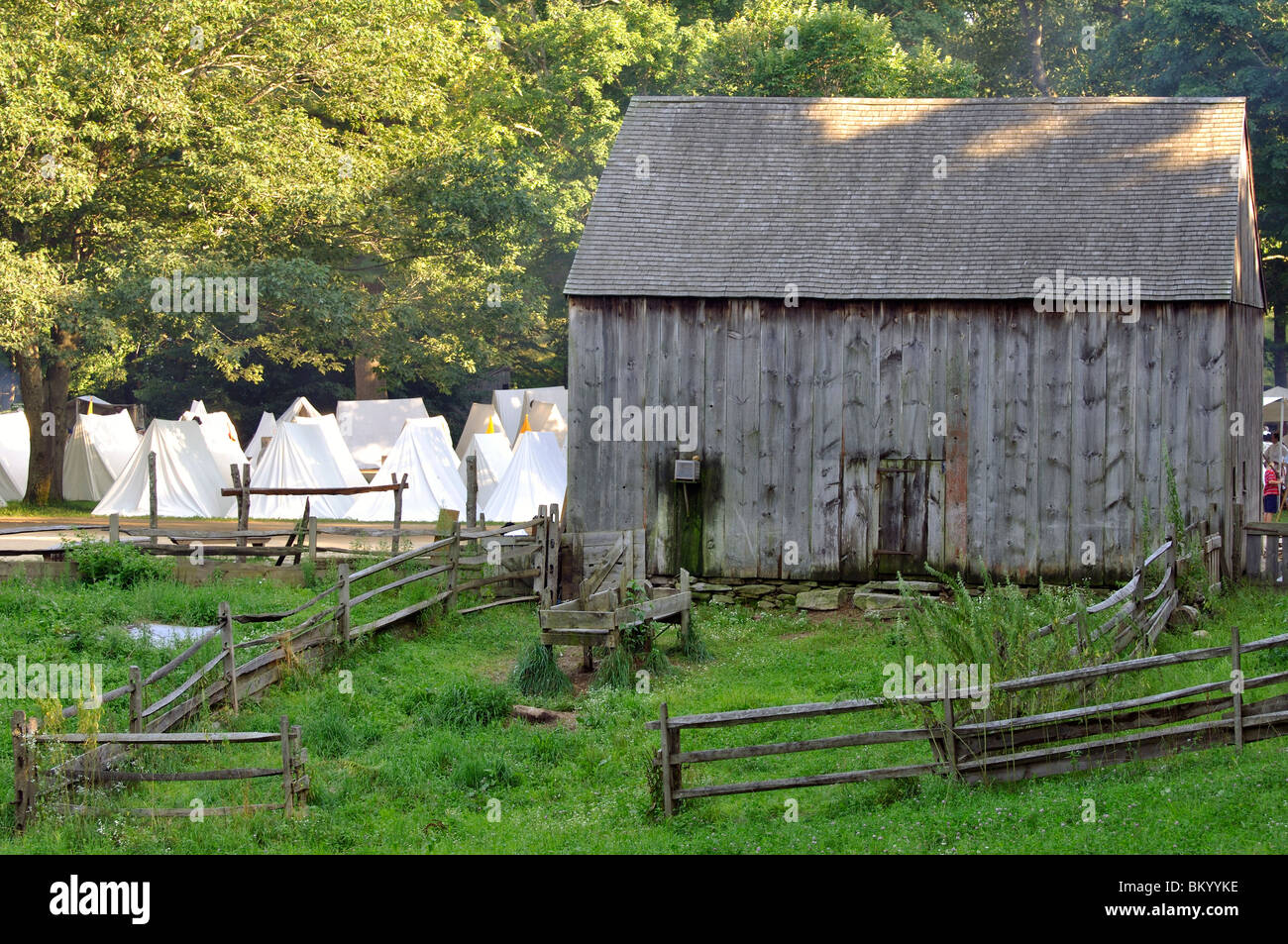 Usa barn military army tent tents american independence hi-res stock ...