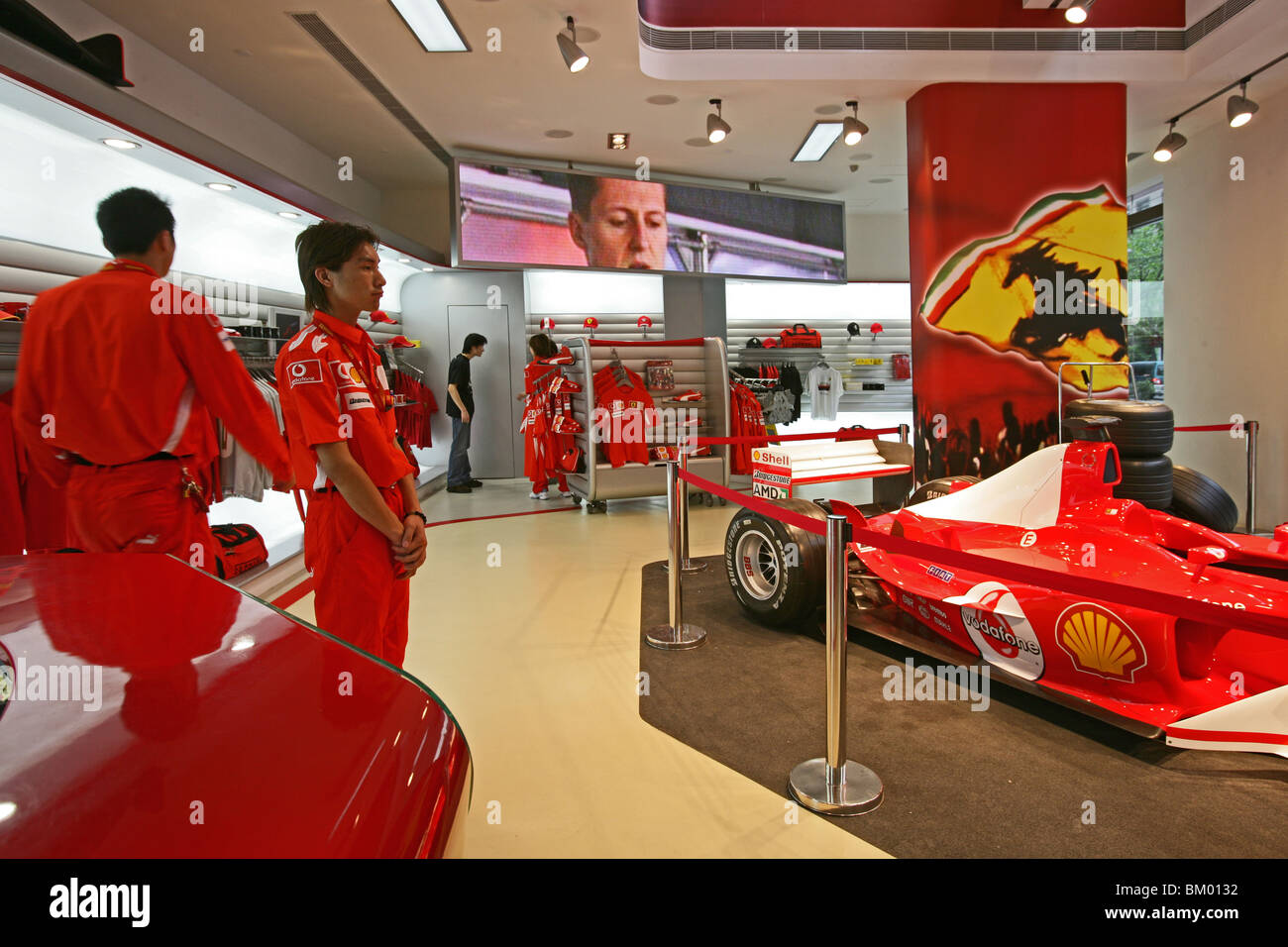 Ferrari Shop, Ferrari, Xintiandi, Showroom, salesmen, racing car, red ...