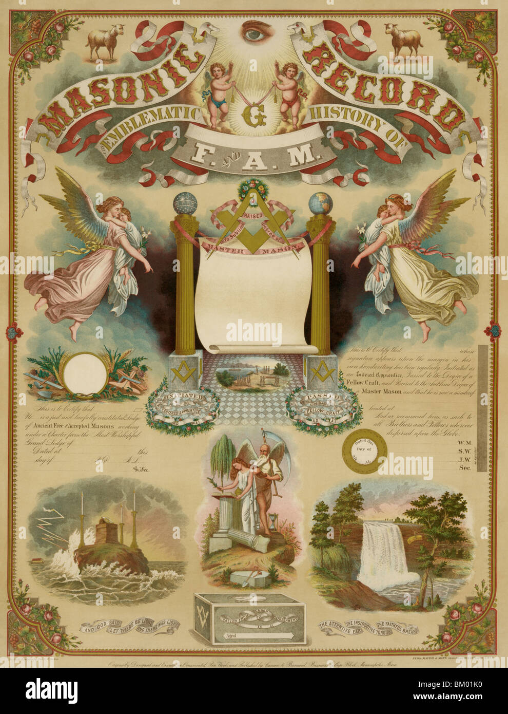 Symbols -Masonic Record Stock Photo - Alamy