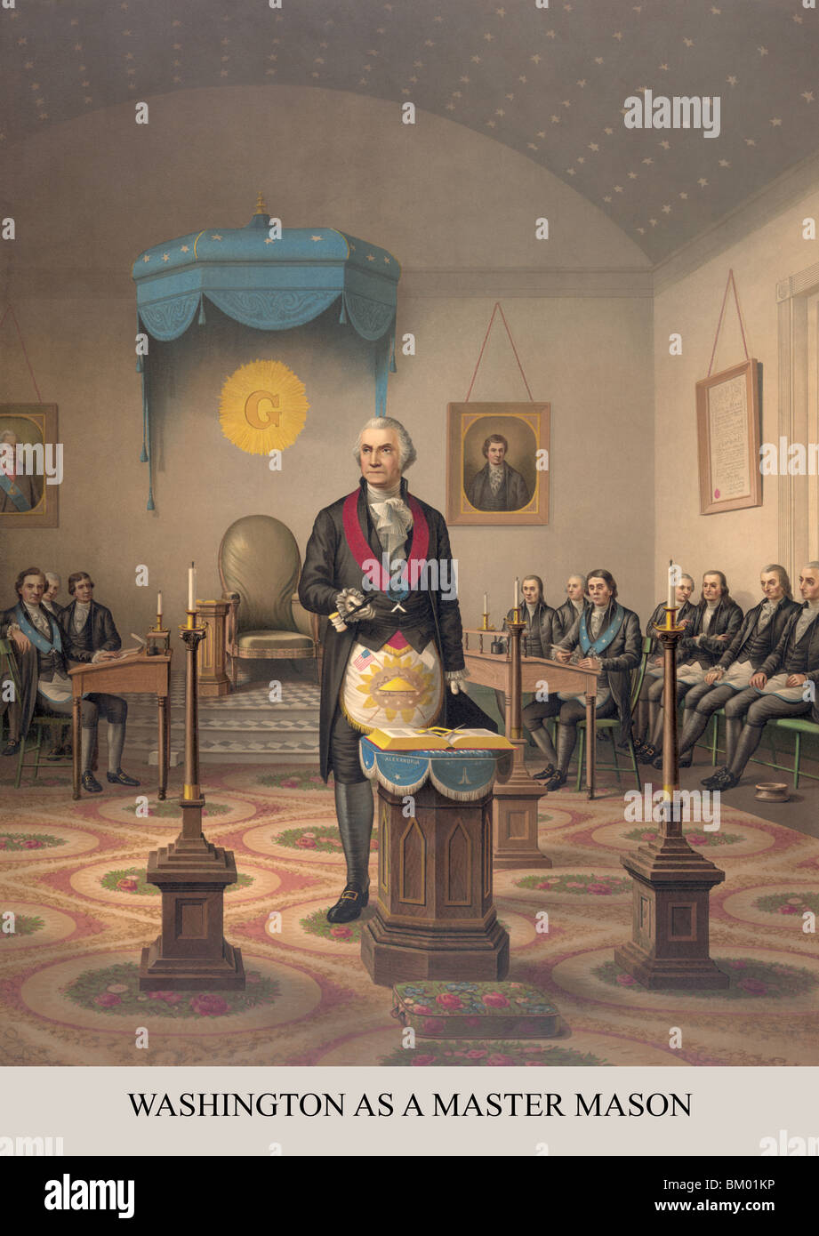 Symbols - Washington as a Free Mason Stock Photo - Alamy