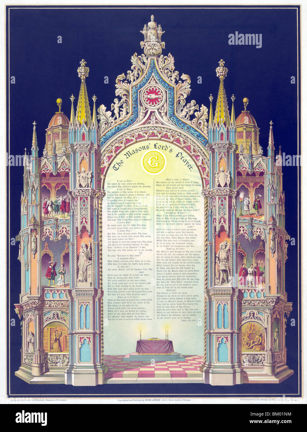 Symbols -Masonic Lord's Prayer Stock Photo - Alamy