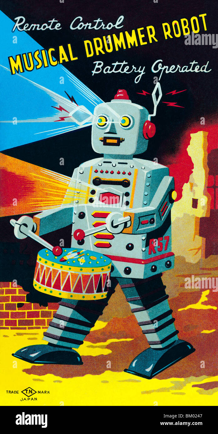 Musical Drummer Robot Stock Photo - Alamy