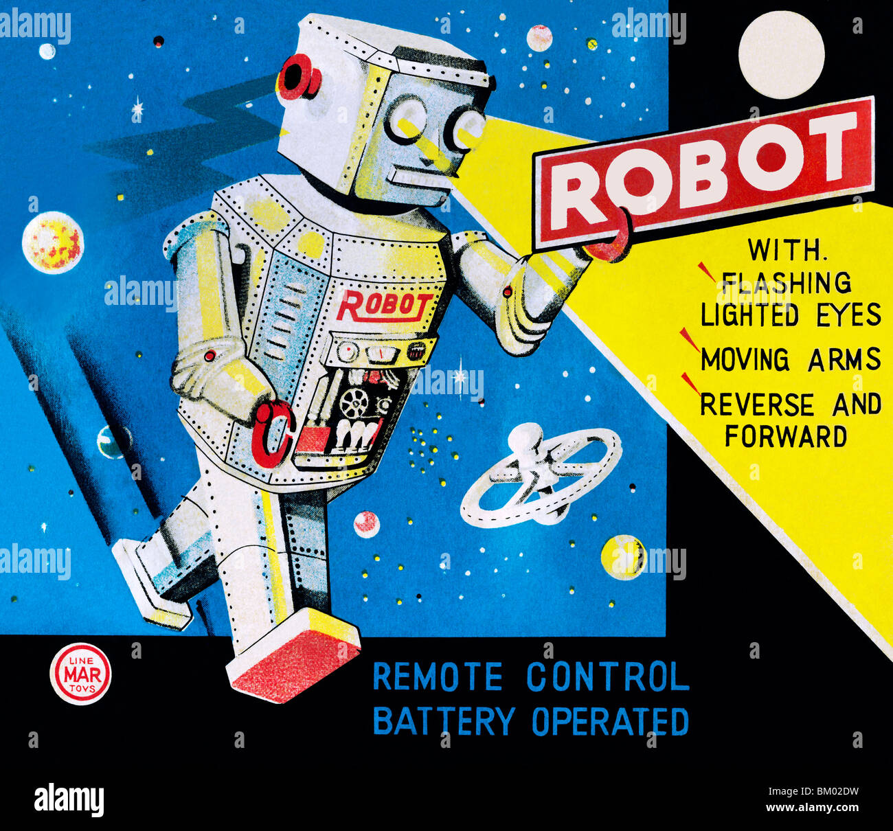 Robot with Flashing Lighted Eyes Stock Photo - Alamy