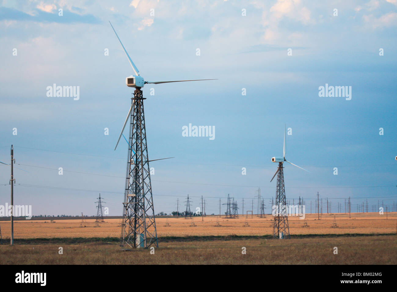 Electric wind turbines farm hi-res stock photography and images - Alamy