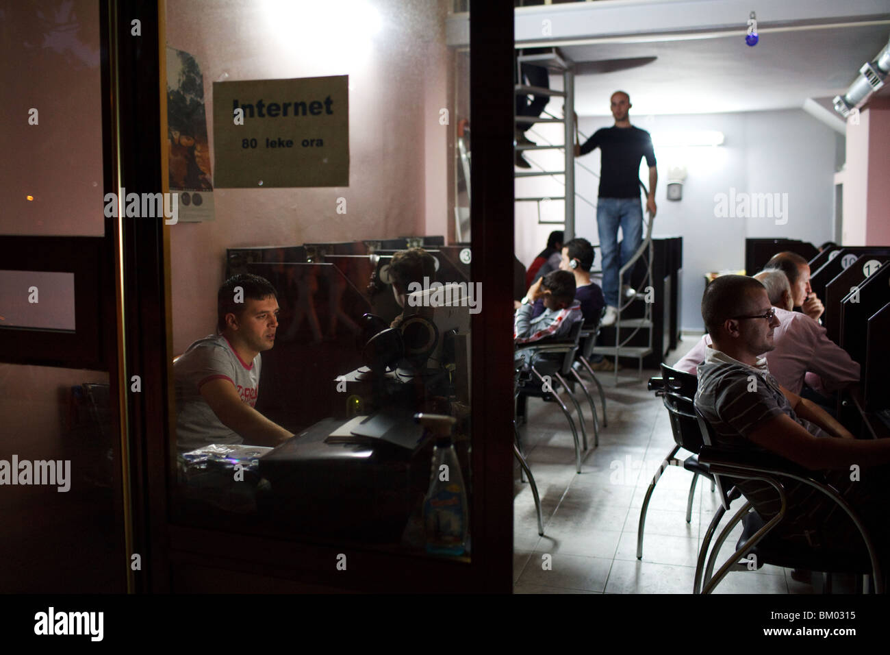 Interior of an Internet cafe in in Berat, Albania Stock Photo - Alamy