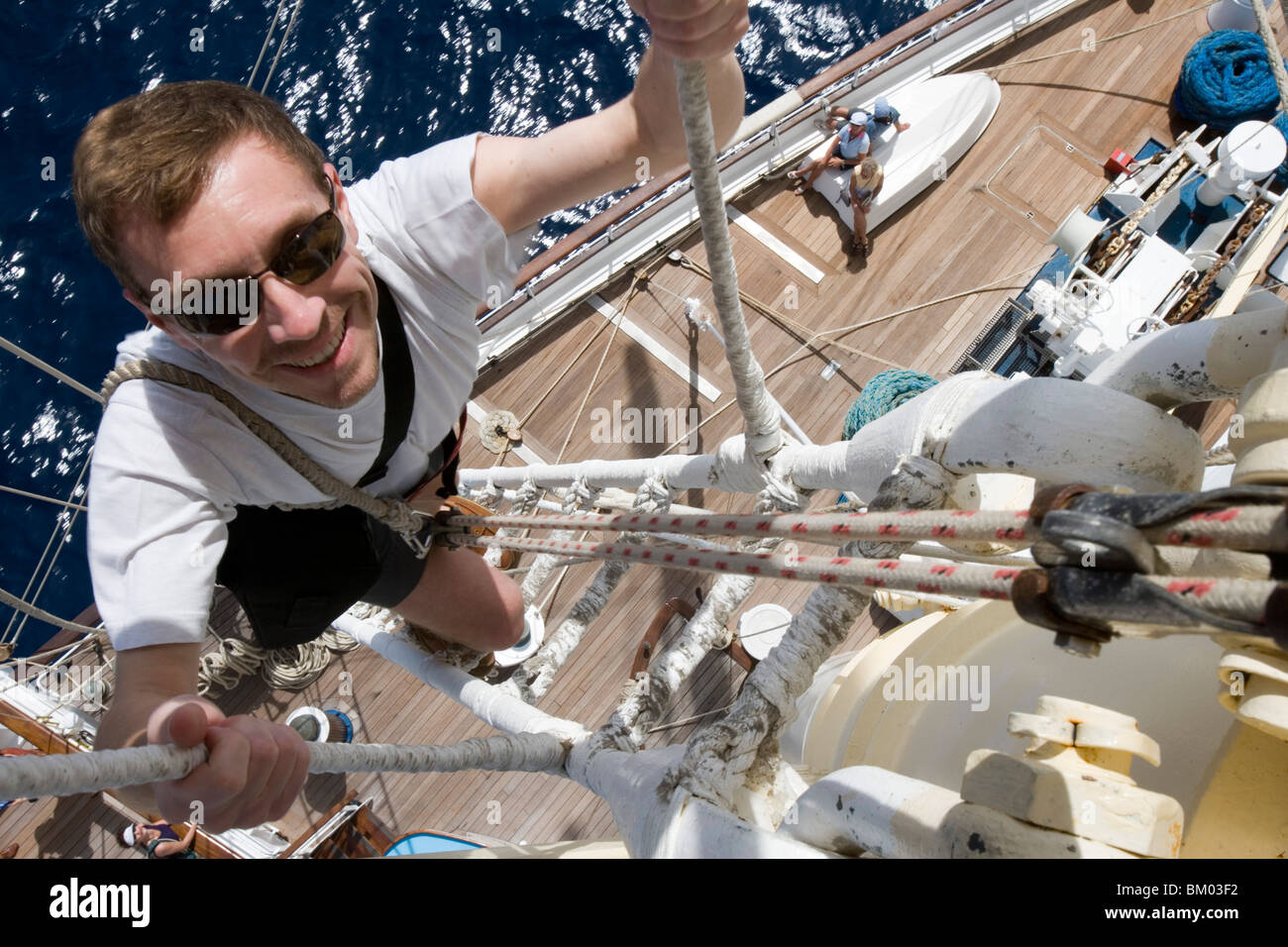 Man Climbing Mast Sailing Ship High Resolution Stock Photography and ...