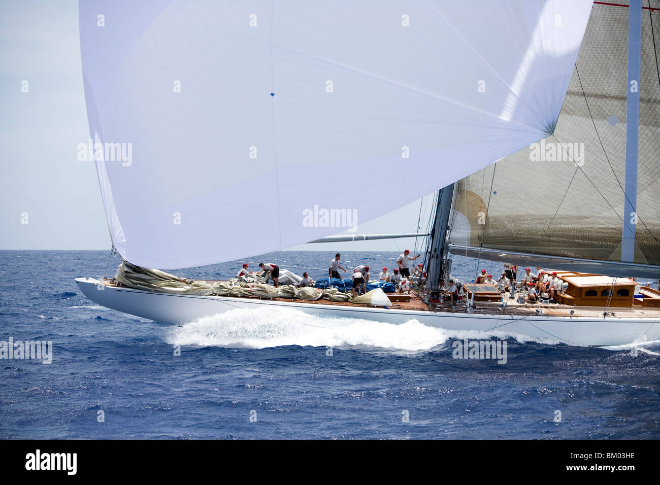 J-Class Cutter Ranger, Antigua Classic Yacht Regatta, Antigua Stock ...